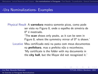 An Overview on Portuguese Nominalizations | PDF | Search | Internet