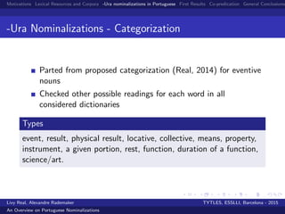 An Overview on Portuguese Nominalizations | PDF | Search | Internet