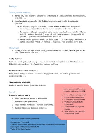 Työturvallisuusriskit ja ensiapu hautausmaalla | PDF