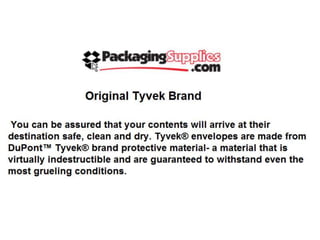 Tyvek envelopes | PPTX