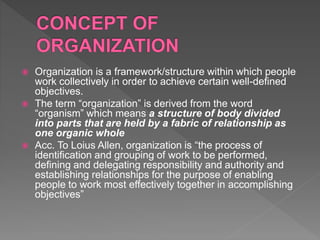 Management and organisation - BAF | PPT
