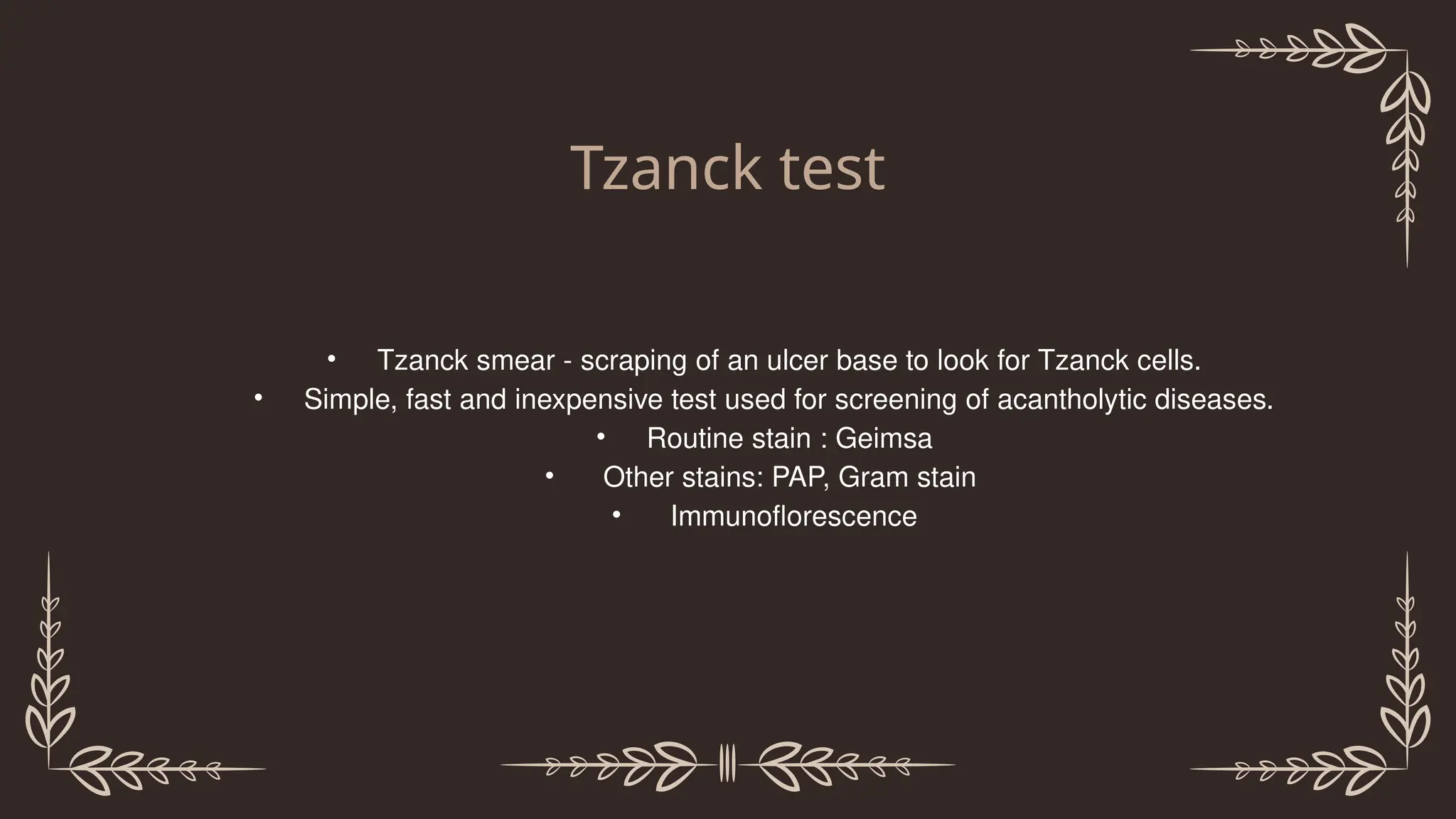 tzanck smear in psoriasis - investigation | PPTX