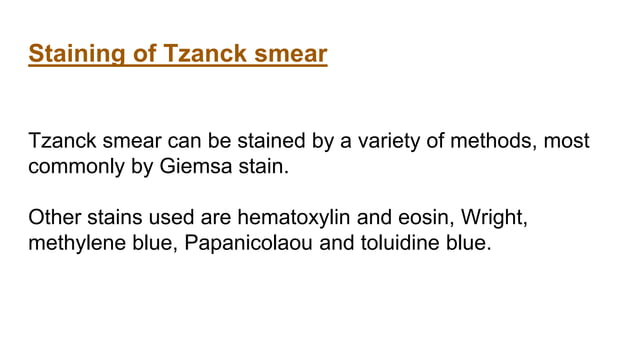 tzanck smear.pptx | Skin and Dermatology | Diseases and Conditions