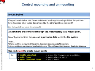 101 4.3 control mounting and unmounting of filesystems | PPT