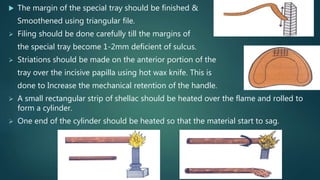 Special tray prosthodontics | PPTX