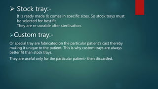 Special tray prosthodontics | PPTX