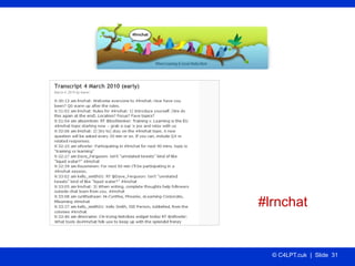 Social Learning: an explanation using Twitter | PPT