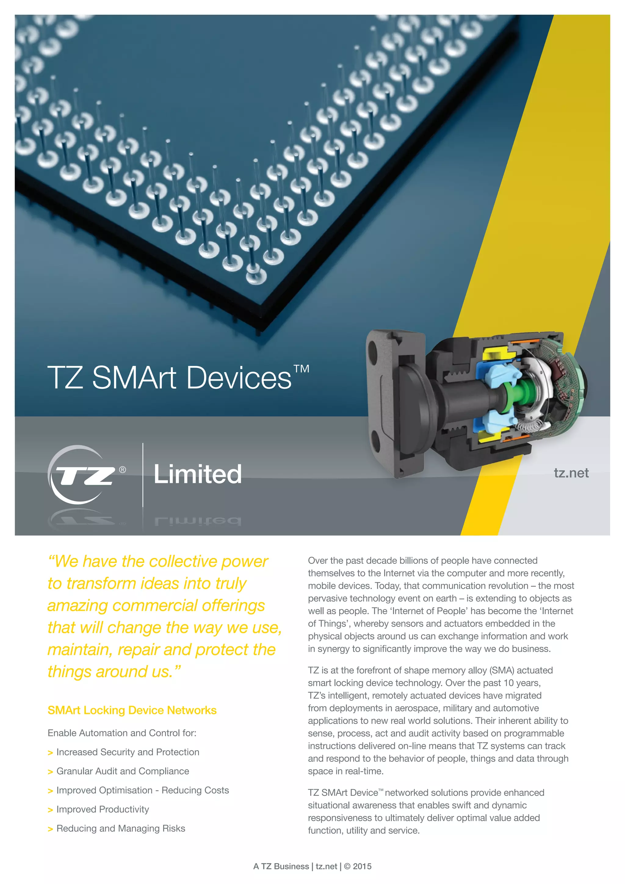 TZ Limited - IoT (Internet of Things) technology overview | PDF ...