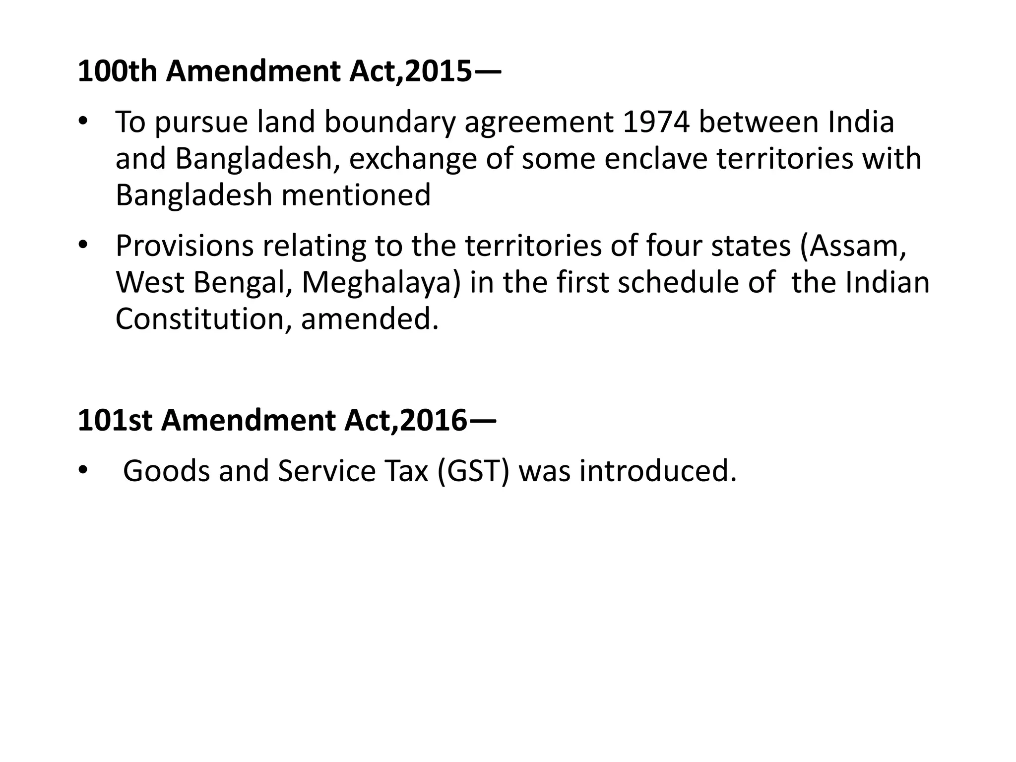 Important Amendments on Constitution of India | PPTX
