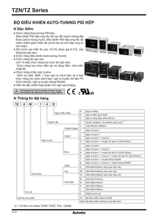 Catalog Temperature Controller TZN/ TZ series Autonics - Beeteco | PDF