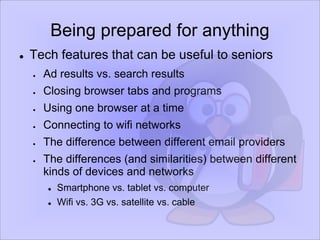 Teaching Tech to Seniors | PPT