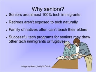 Teaching Tech to Seniors | PPT