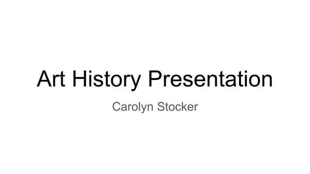 Art history presentation | PPTX