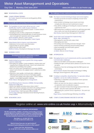 SMi Group's inaugural Meter Asset Management and Operations conference ...