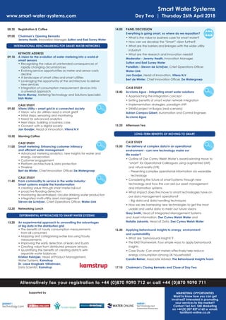 SMi Group's Smart Water Systems 2018 conference | PDF