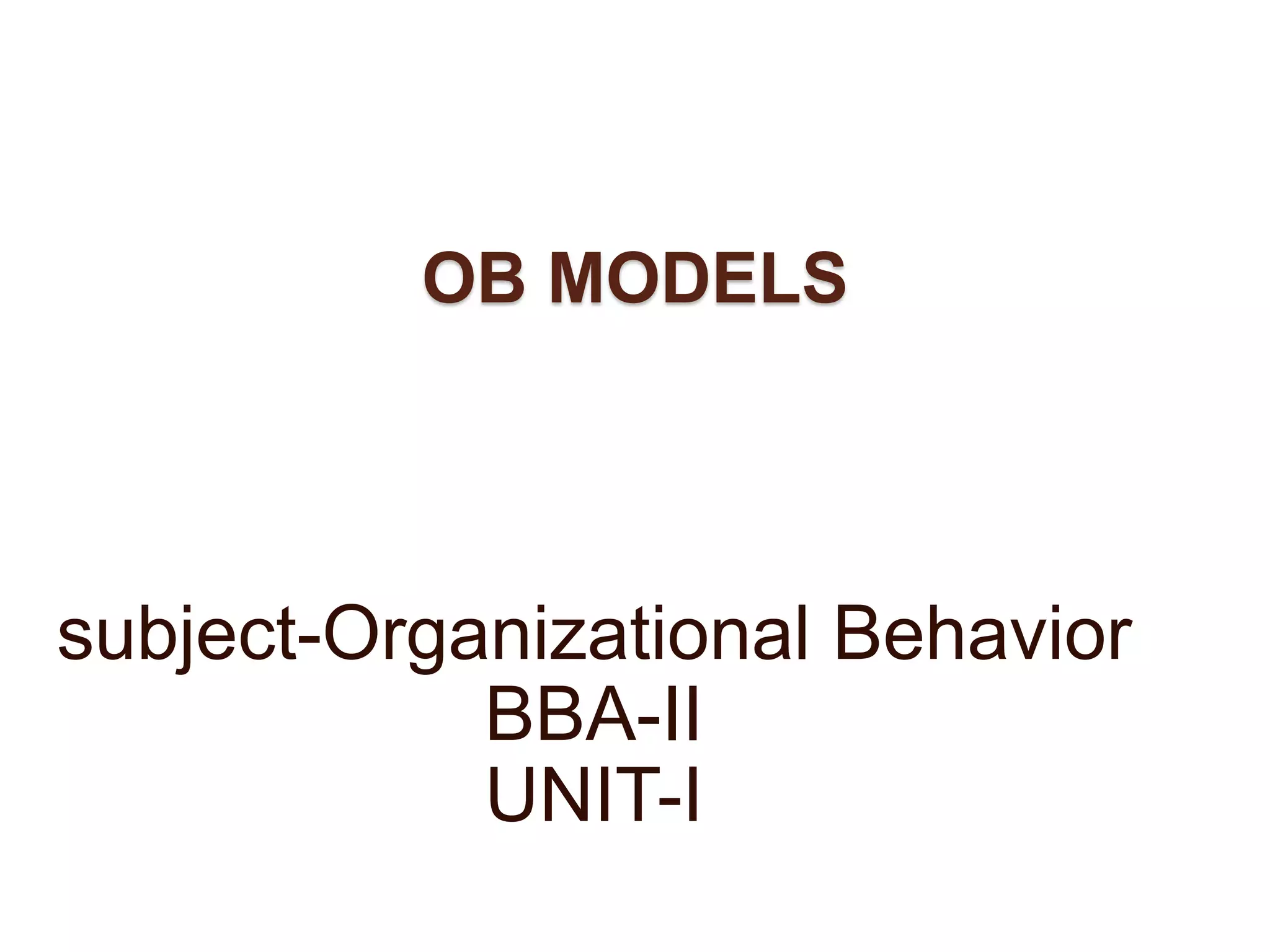 U 1.3 ob bba-ii ob models | PPTX