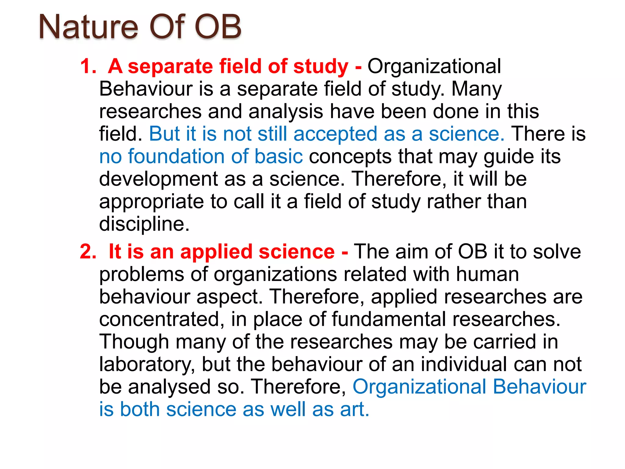 U 1.1 ob bba-ii introduction to ob | PPTX