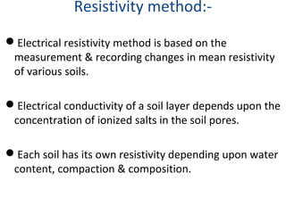 Geophysical methods of soil/Foundation testing | PPT
