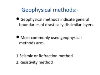 Geophysical methods of soil/Foundation testing | PPT