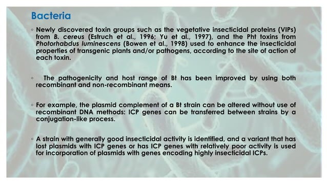 Scope of Genetic Engineered Microbes and Parasitoids in Biological ...
