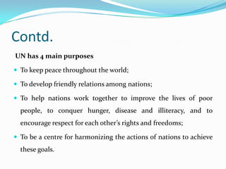 UNITED NATIONS-AN OVERVIEW | PPTX