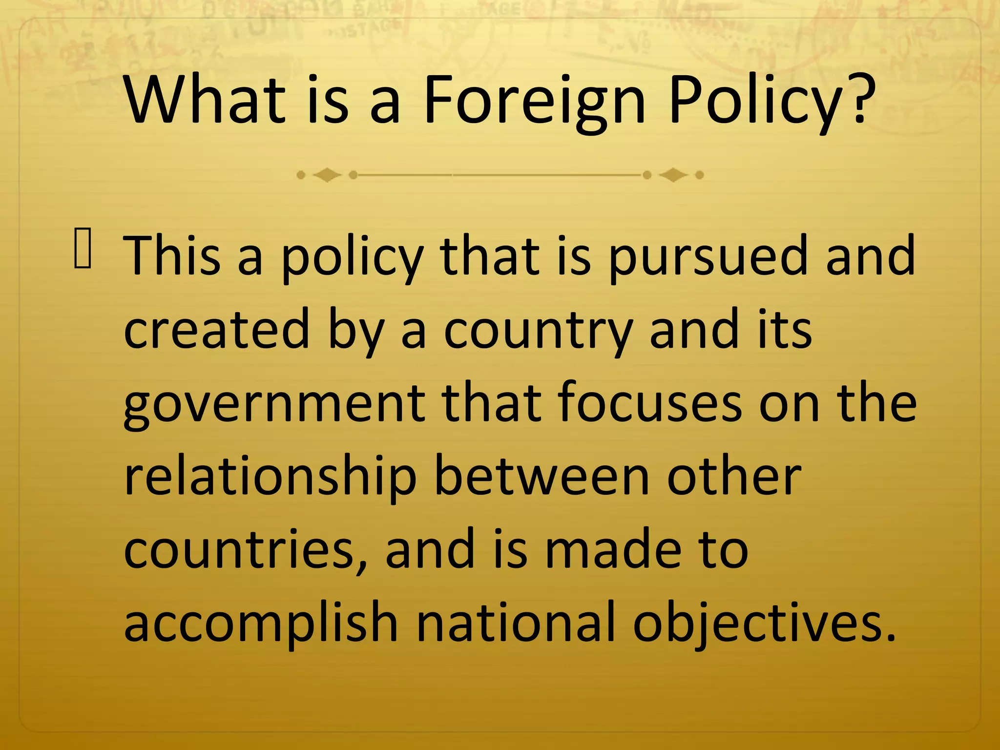 U.s. foreign policy presentation | PPT