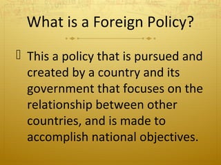 U.s. foreign policy presentation | PPT