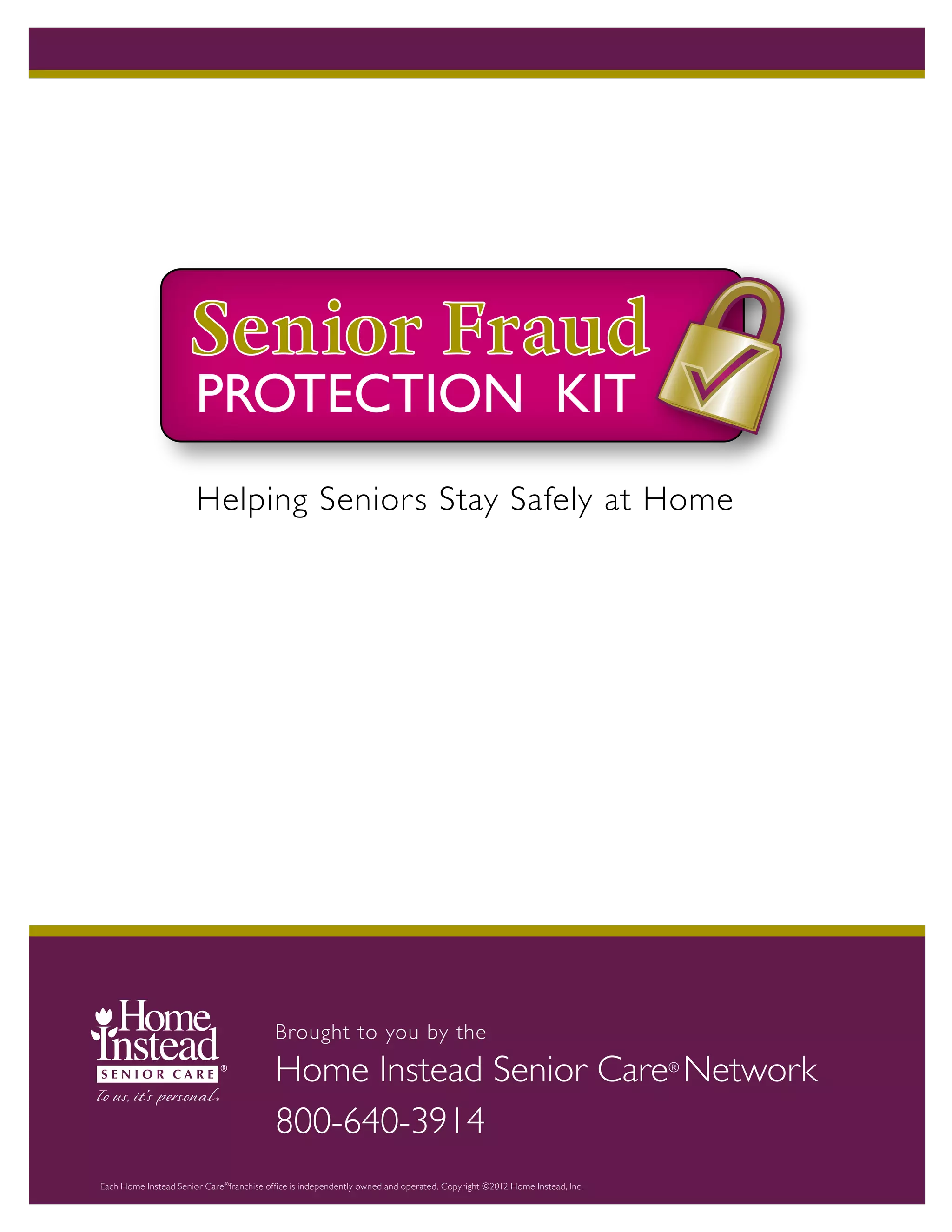 Senior Fraud Protection Kit - U.S. | PDF