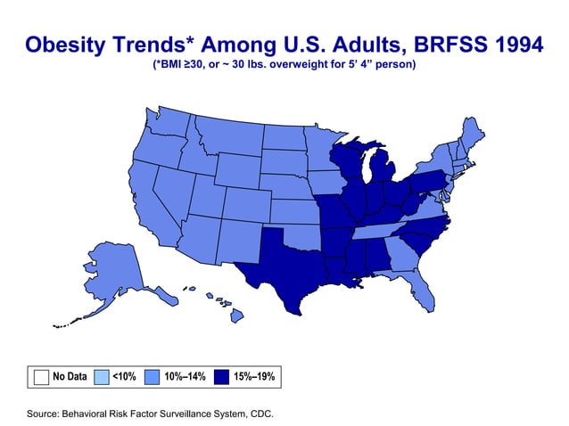 CDC U.S. Obesity Trends Maps,1999-2009 | PDF