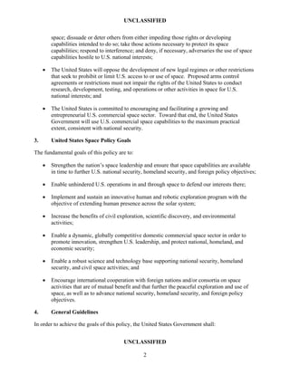 U.s. national space policy | PDF