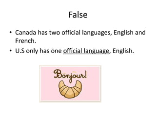 U.s vs. canada culture ppt | PPTX