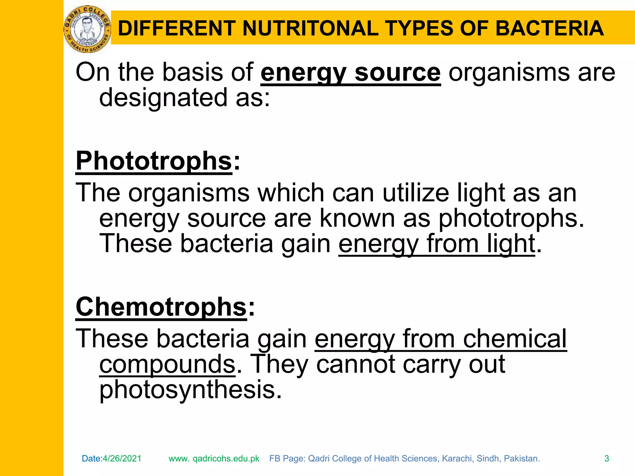 U 1, 7 of 7 classification of bacteria | PPTX