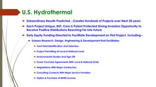U.S. Hydrothermal Pitch Deck | PDF