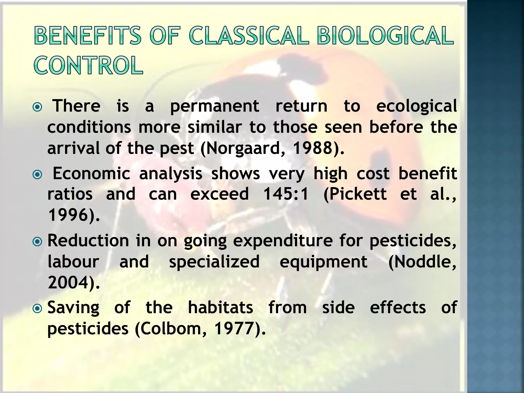 Introduction to Biological Control of Insect Pests | PDF