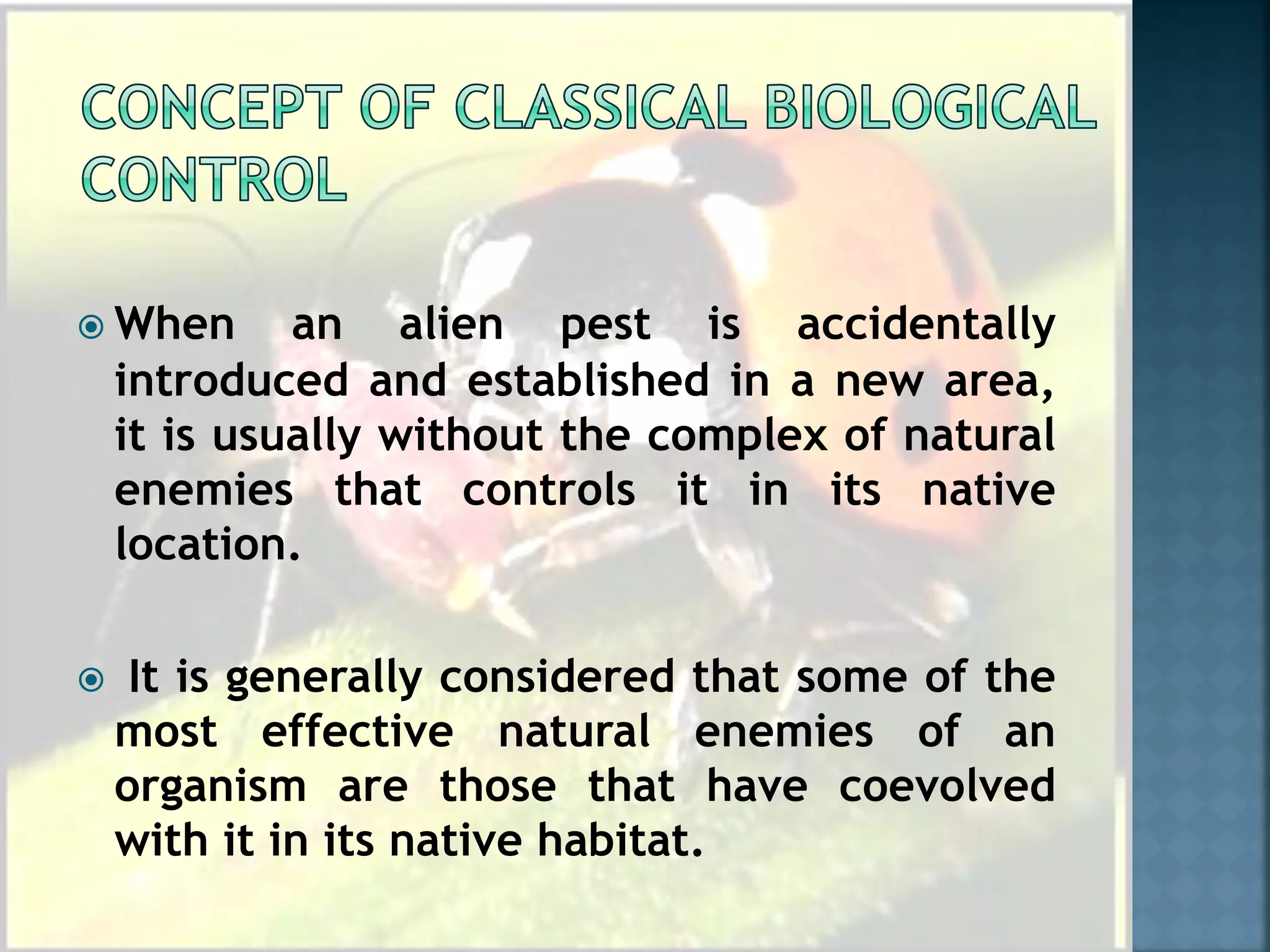 Introduction to Biological Control of Insect Pests | PDF