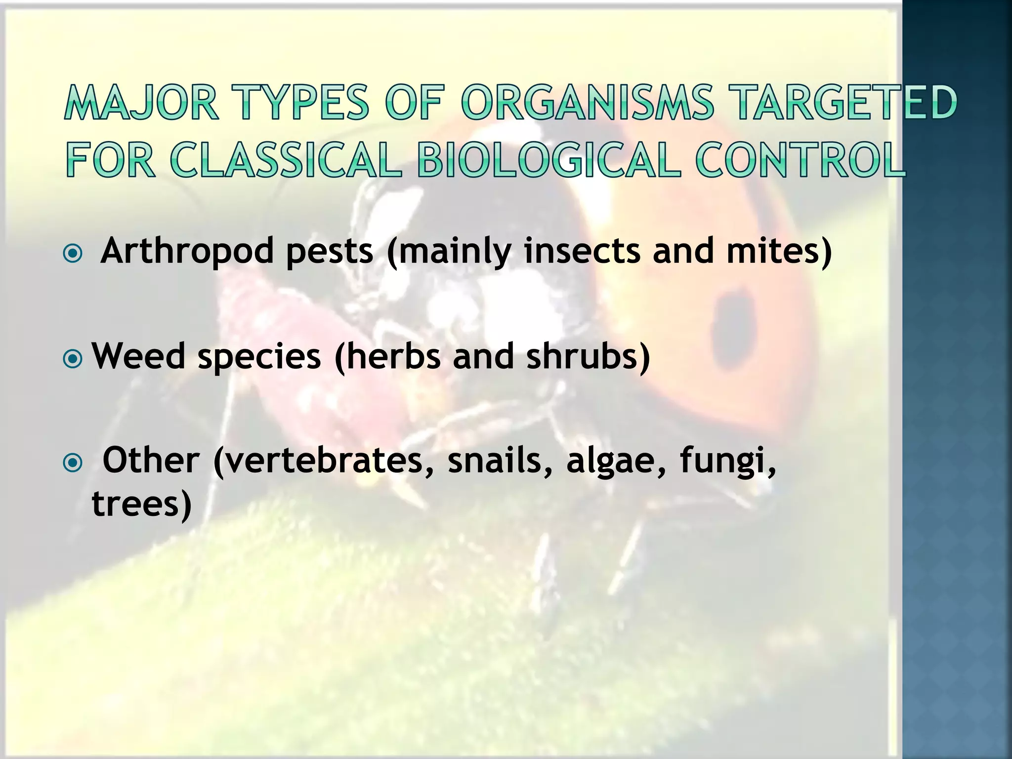 Introduction to Biological Control of Insect Pests | PDF