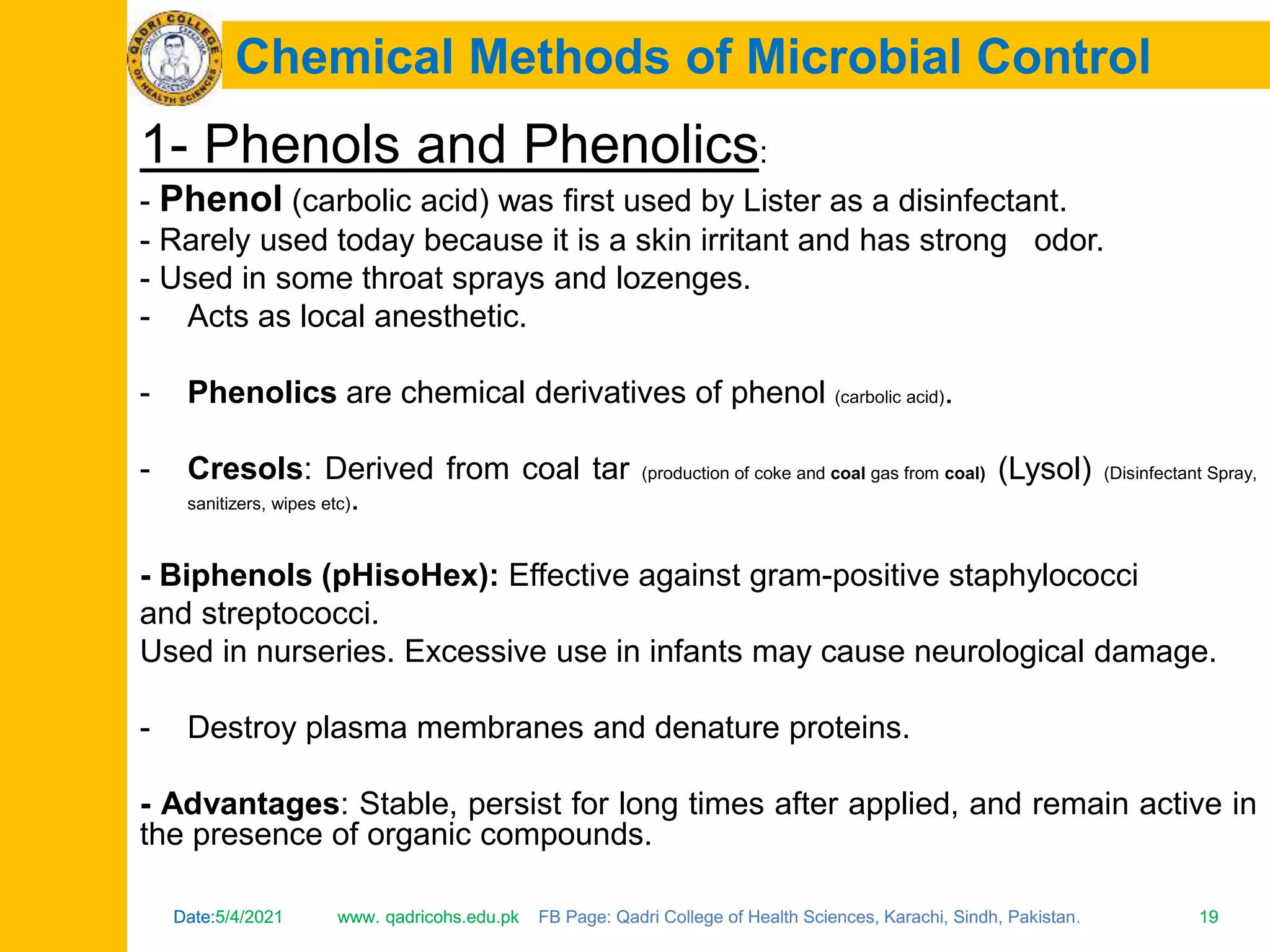 Control of microbial growth using Physical & Chemical Methods | PPTX