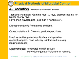 Control of microbial growth using Physical & Chemical Methods | PPTX