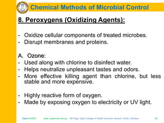 Control of microbial growth using Physical & Chemical Methods | PPT