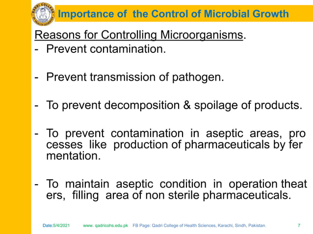 Control of microbial growth using Physical & Chemical Methods | PPTX ...