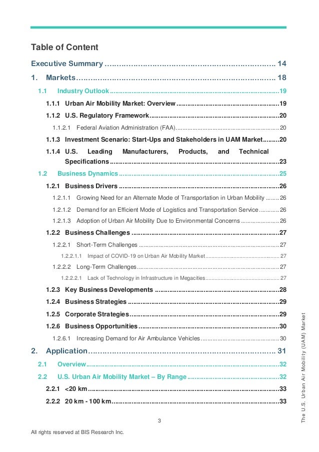 Urban Air Mobility (UAM) market | PDF