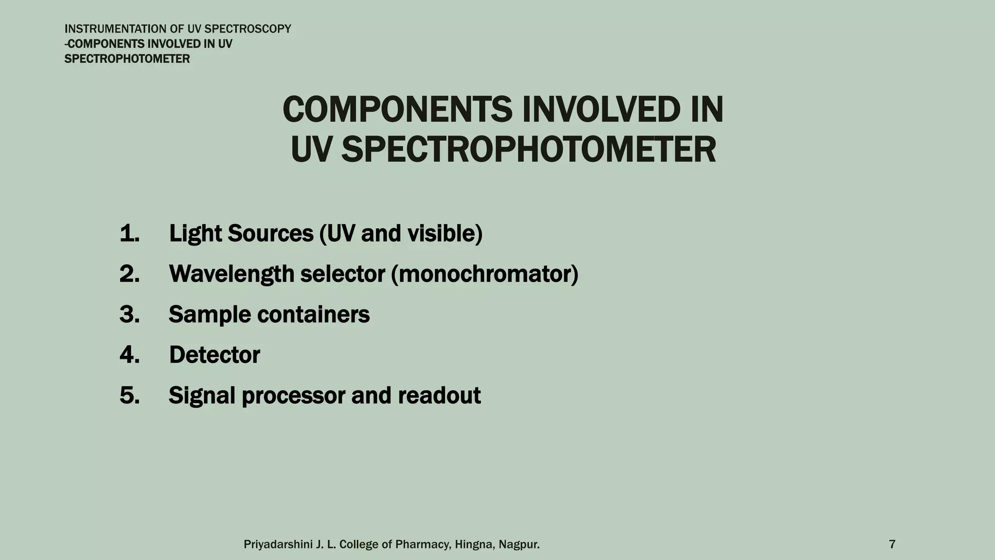 U.V.-VISIBLE SPECTROSCOPY | PPTX