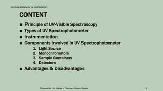 U.V.-VISIBLE SPECTROSCOPY | PPTX