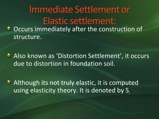 Causes of settlement, foundation loading and computation | PPT
