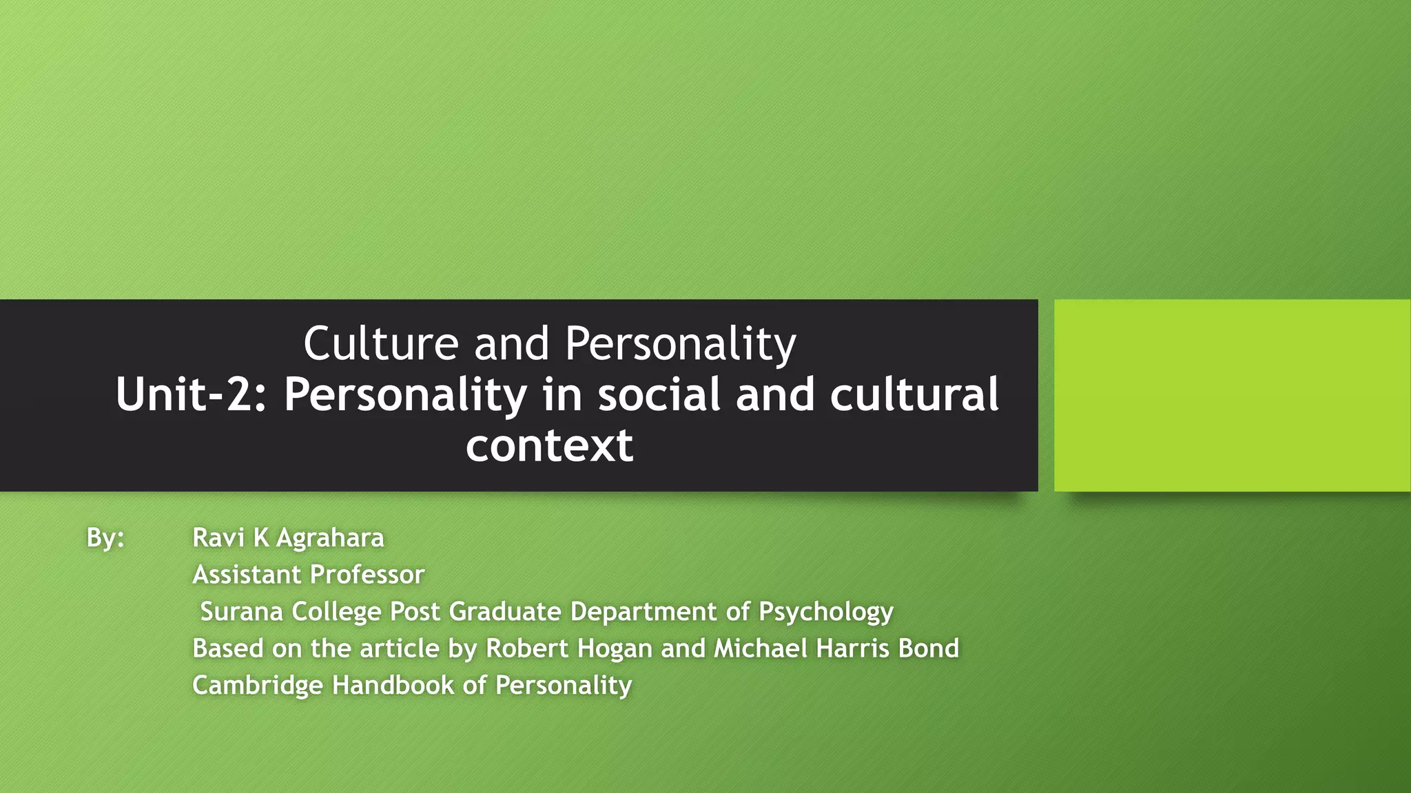 Personality Psychology | PPT