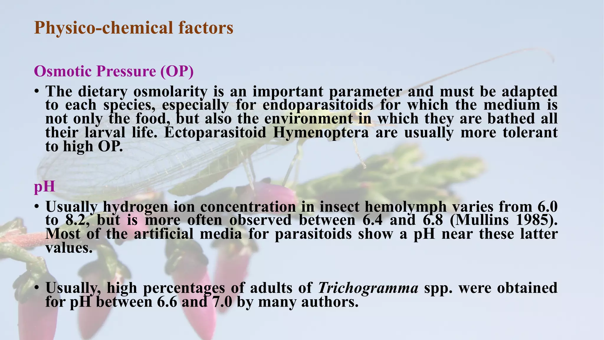 Nutrition of Entomophagous Insect and their Host | PDF