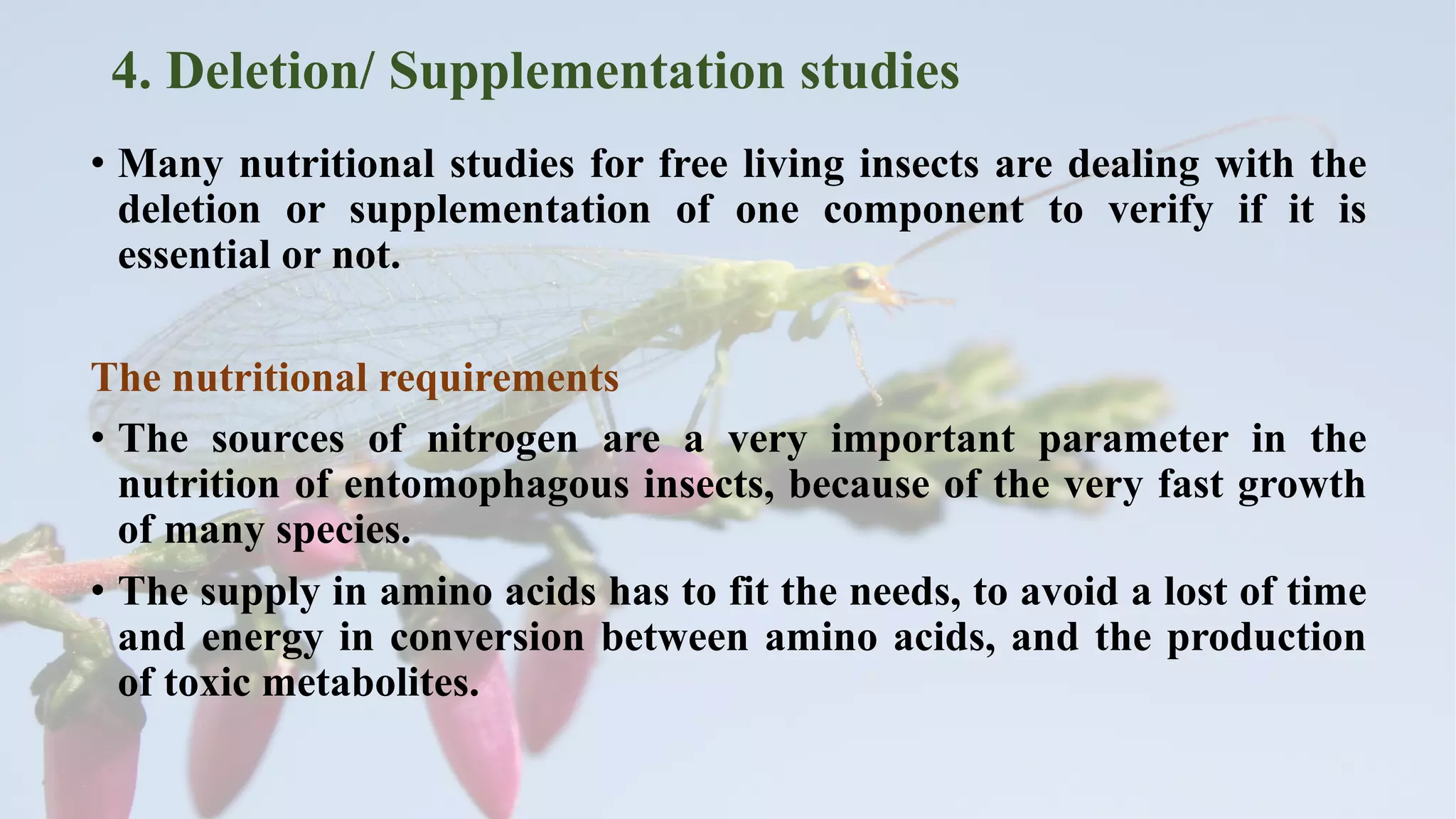 Nutrition of Entomophagous Insect and their Host | PDF