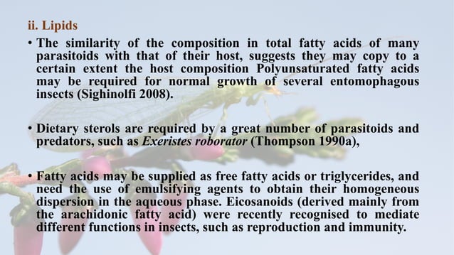 Nutrition of Entomophagous Insect and their Host | PDF | Endocrine and ...