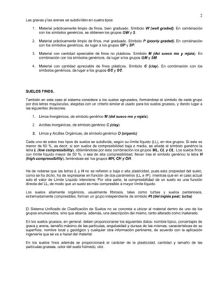 U 3 clasificacion e ident de suelos sucs 2014ok | PDF