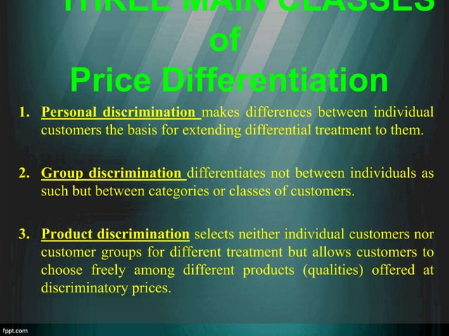 Price Differentiation | PPTX